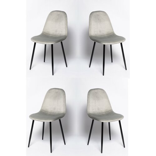 Комплект из 4-х стульев XS 2441 (5192) велюр, серый (G-062-39)
