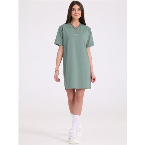 Платье Апрель, размер 96-100-164, зеленый