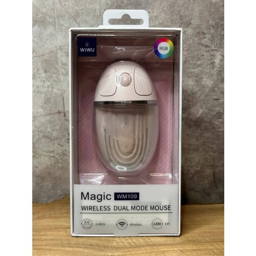 Wiwu Мышь Magic Wireless Dual Mode Mouse, розовый