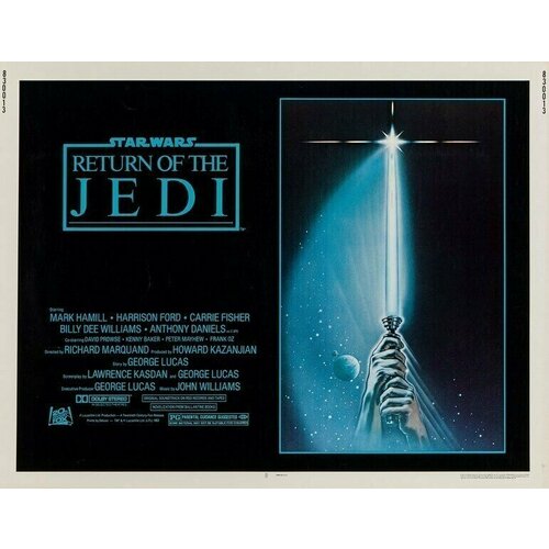 Плакат, постер на холсте Звездные войны: Эпизод 6-Возвращение Джедая (Star Wars Episode VI-Return of the Jedi), Ричард Маркуэнд. Размер 42 х 60 см