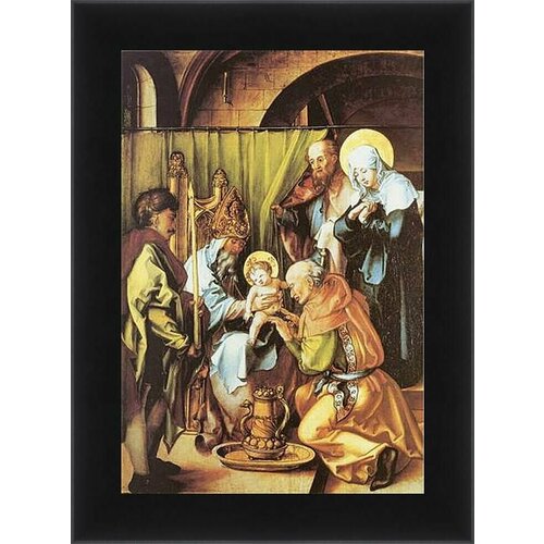 Плакат, постер на холсте Die sieben Schmerzen Maria, Mitteltafel (Beschneidung Christi). Альбрехт Дюрер. Размер 42 на 60 см
