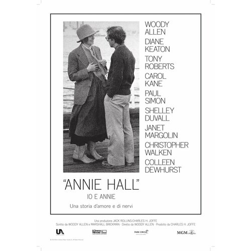 Плакат, постер на холсте Энни Холл (Annie Hall, 1977г). Размер 30 х 42 см