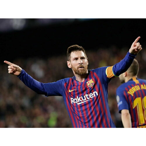 Плакат, постер на холсте Lionel Messi/Лионель Месси/спорт. Размер 30 х 42 см