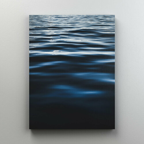 Интерьерная картина на холсте "Глубокое синее море" моря и океаны, размер 22x30 см