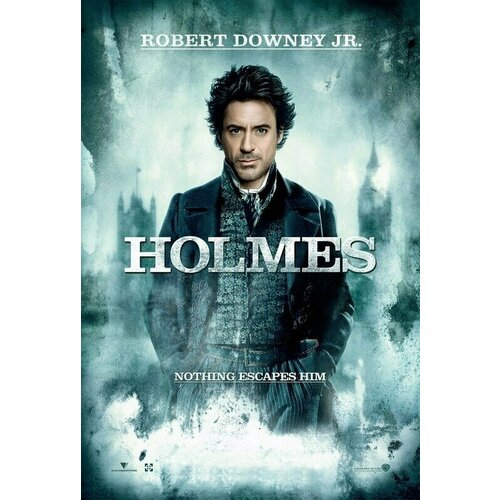 Плакат, постер на холсте Шерлок Холмс (Sherlock Holmes), Гай Ричи. Размер 21 х 30 см