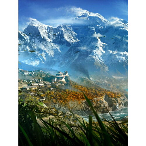 Плакат, постер на холсте Far Cry 4 (Модульные постеры)-1/Фар Край 4/искусство/арт/абстракция/творчество. Размер 60 х 84 см