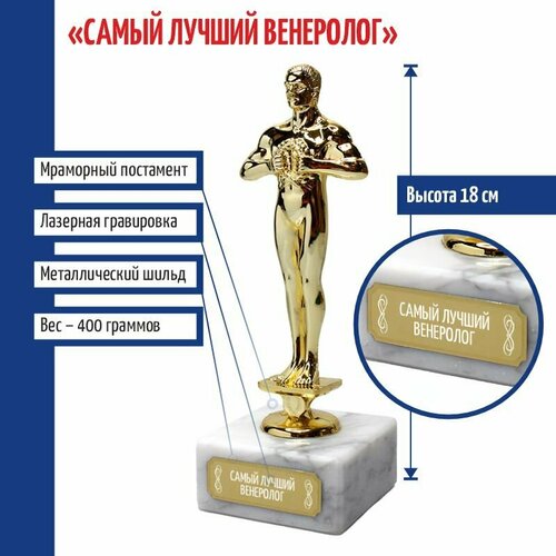 Подарки Статуэтка Фигура "Самый лучший венеролог" (18 см)
