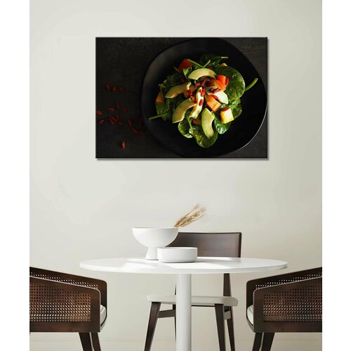 Картина/Картина на холсте для интерьера/Картина на стену/Картина для кухни/ - салат с авокадо 40х60