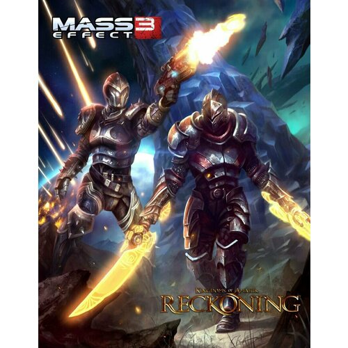 Плакат, постер на холсте Mass Effect/Эффект Массы. Размер 60 на 84 см