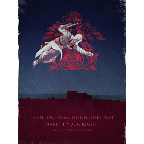 Плакат, постер на холсте Assassins Creed/Кредо Ассасина/игровые/игра/компьютерные герои персонажи. Размер 42 х 60 см