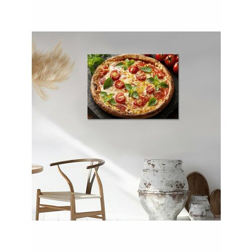 Картина на холсте с подрамником Пицца маргарита 20х30