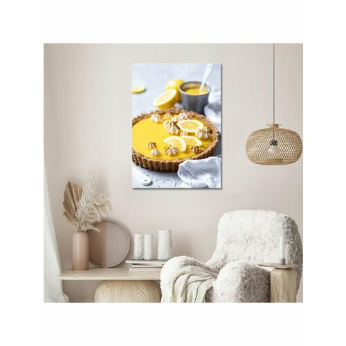 Картина на холсте с подрамником Лимонный десерт 30х40