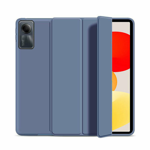 Чехол для планшета Redmi Pad SE (11 дюймов), из мягкого силикона, трансформируется в подставку (дымчато-фиолетовый)