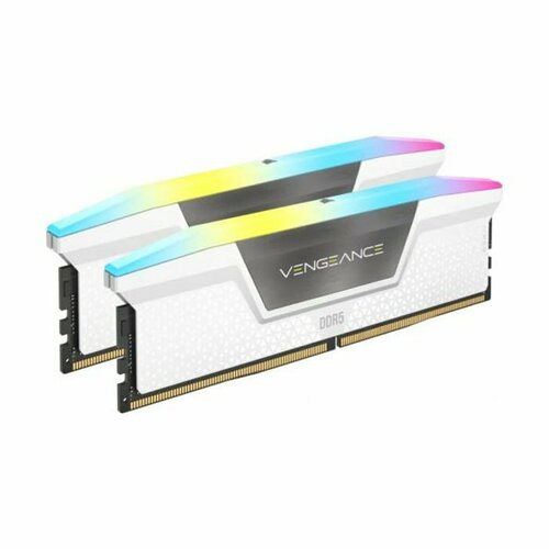 Оперативная память Corsair Vengeance RGB, 32 ГБ (16 ГБ x 2 шт.), DDR5, 6000 МГц, белый цвет, CMH32GX5M2D6000C36W