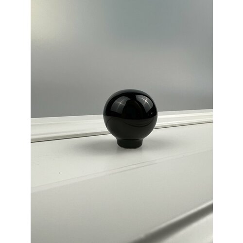 Ручка-кнопка мебельная BRANTE RK.1694.32. BK керамика шар чёрный, комплект 8 шт, ручка для шкафов, комодов, для кухонного гарнитура, для мебели
