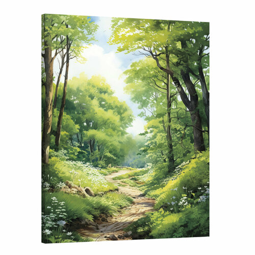 Интерьерная картина 50х70 "Скрытые уголки леса"