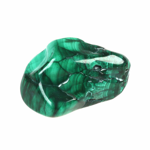 Камень натуральный "Малахит", галтовка (50-60 г, 28-36 мм)