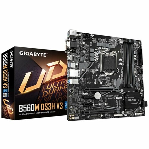 Материнская плата Gigabyte B560M DS3H V3, Socket 1200, Intel H470, mATX