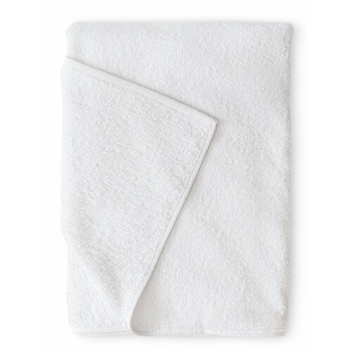 Махровое полотенце 70х140 банное белого цвета terryOne 1 шт. 450 г/м2