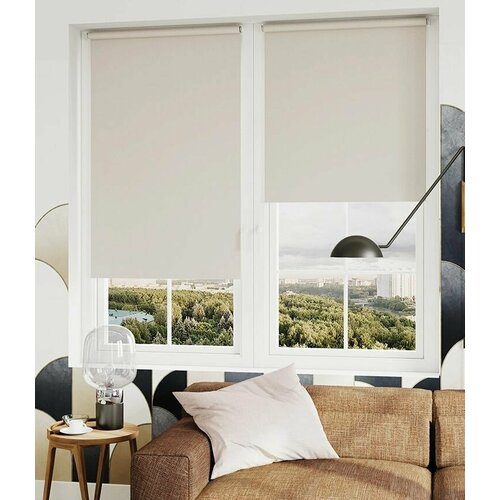 Рулонная штора на окно Лестер 57х175 см, Светло-серый. Рулонные жалюзи для комнаты, спальни, кухни, детской, гостинной