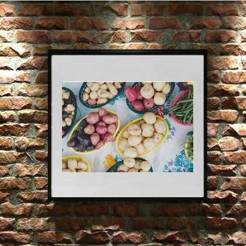 Постер "Овощи в корзинках" Cool Eshe из коллекции "Интерьеры на любой вкус", А4 (29,7 х 21 см)