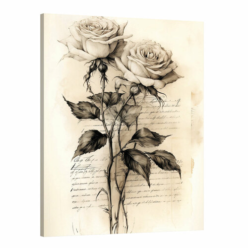 Интерьерная картина 50х70 "Розы в призраках"