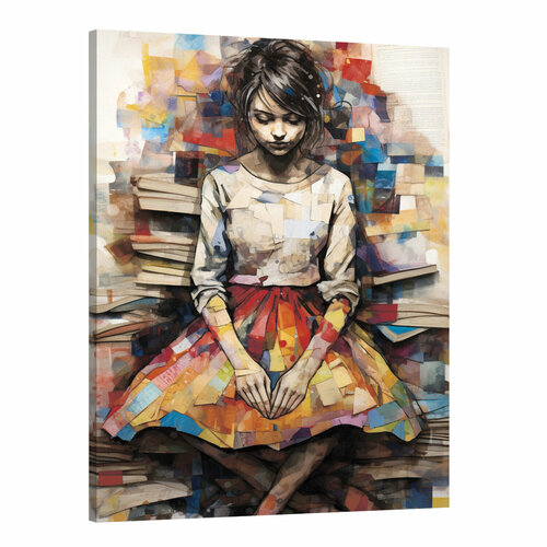 Интерьерная картина 50х70 "Искусство воплощенное в девушке"
