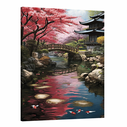 Интерьерная картина 50х70 "Сакура: японская красота"