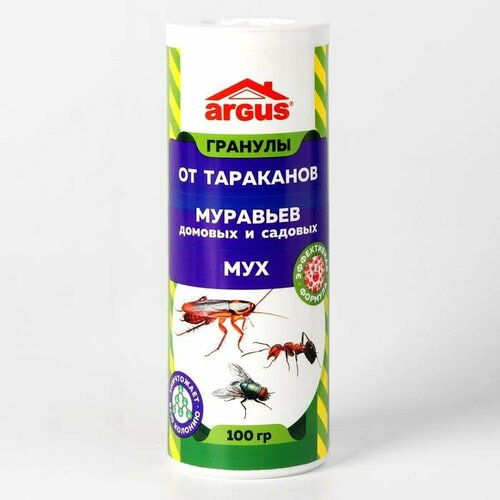 Средство от тараканов ARGUS муравьев и мух, гранулы, 100 г (AR-6122)