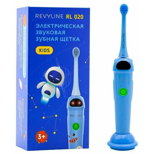 Электрическая зубная щетка Revyline RL020 Kids (2 насадки) (синий)