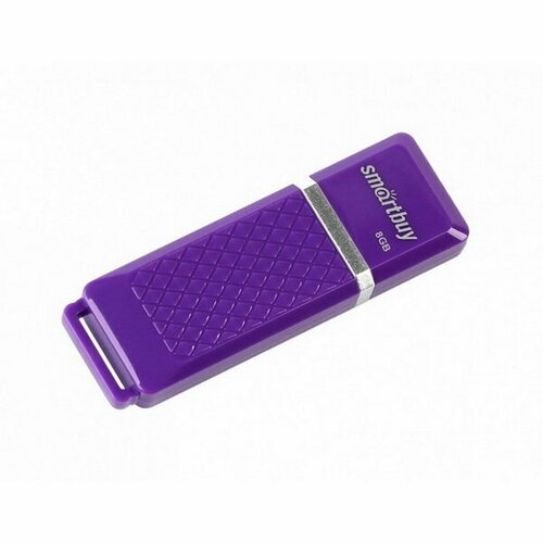 Флешка Quartz series Violet, 8 Гб, USB 2.0, чт до 25 Мб/с, зап до 15 Мб/с, фиолетовая