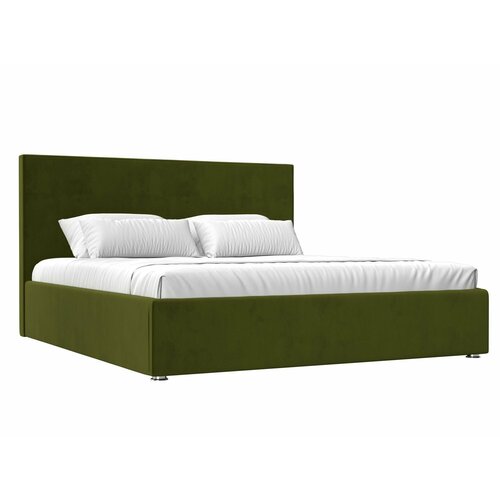 Интерьерная кровать Кариба 160, Микровельвет зеленый