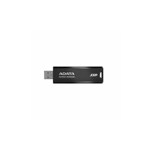 Внешний диск ADATA SSD жесткий диск USB 3.2 2TB BLACK SC610-2000G-CBK/RD ADATA