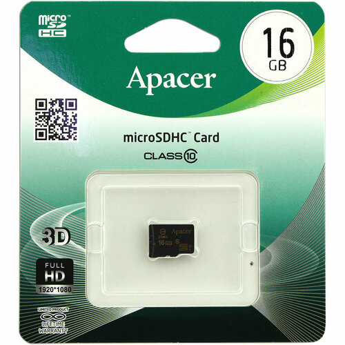 Карта памяти 16GB MicroSDHC APAcer без адаптера