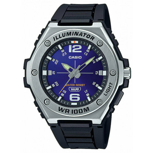 Наручные часы CASIO Collection MWA-100H-2A, серебряный, синий