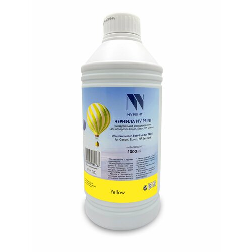 Чернила универсальные на водной основе для Сanon, Epson, НР, Lexmark (1000 ml) Yellow