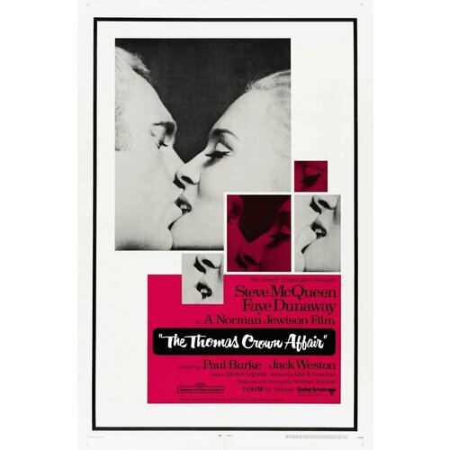 Плакат, постер на холсте Афера Томаса Крауна (The Thomas Crown Affair, 1968г). Размер 42 на 60 см