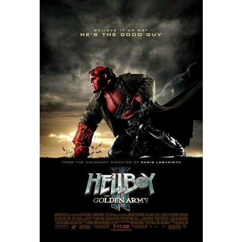 Плакат, постер на бумаге Хеллбой II: Золотая армия (Hellboy II The Golden Army), Гильермо дель Торо. Размер 30 х 42 см