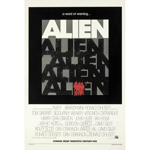 Плакат, постер на бумаге Чужой (Alien, 1979г). Размер 21 на 30 см