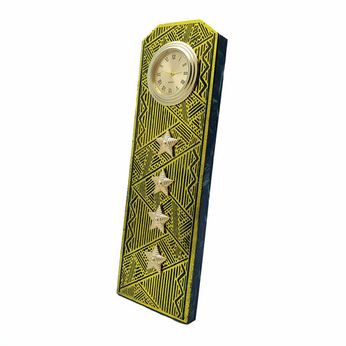 Подарки Настольные часы "Погон генерала армии" (18,5 см)