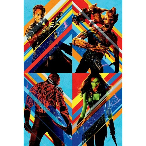 Плакат, постер на холсте Стражи Галактики (Guardians of the Galaxy, 2014г). Размер 42 х 60 см