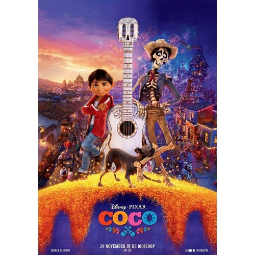 Плакат, постер на бумаге Тайна Коко (Coco, 2017г). Размер 42 х 60 см