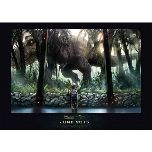 Плакат, постер на бумаге Jurassic Park/Парк юрского периода. Размер 21 х 30 см