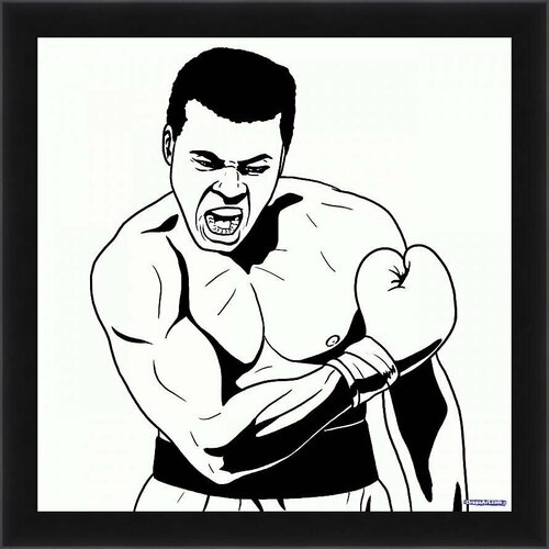 Плакат, постер на холсте Muhammad Ali. Размер 21х30 см