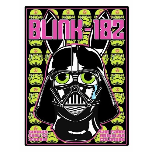 Плакат, постер на бумаге Blink 182-Vader/Блинк 182-Вейдер. Размер 21 х 30 см