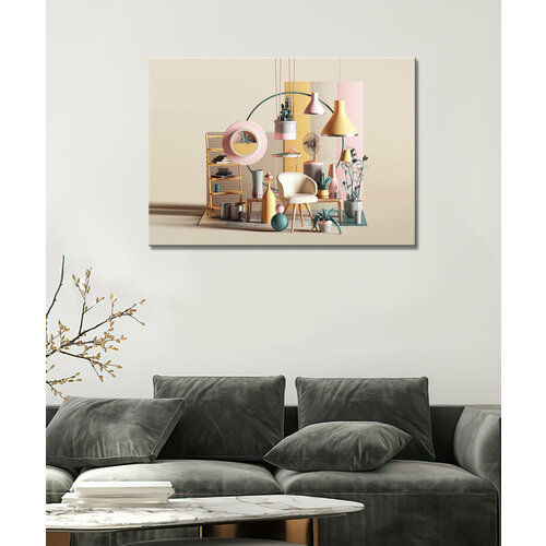 Картина/Картина на холсте для интерьера/Картина на стену/Картина для кухни/ - 3D иллюстрация (50) 60х80