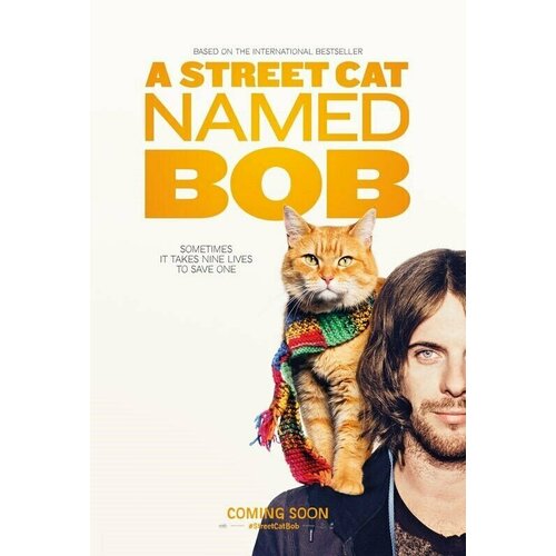 Плакат, постер на холсте Уличный кот по кличке Боб (A Street Cat Named Bob), Роджер Споттисвуд. Размер 21 х 30 см