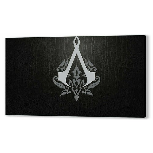 Плакат, постер на бумаге assassins creed, emblem, background. Размер 21 х 30 см
