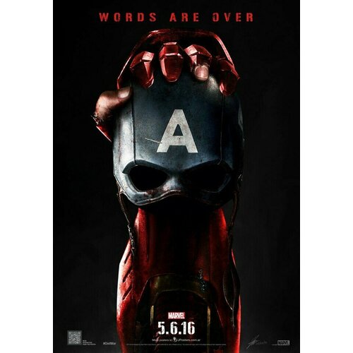 Плакат, постер на бумаге Captain America: Civil War/Первый мститель: Противостояние. Размер 30 х 42 см