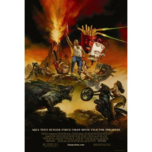 Плакат, постер на бумаге Команда Фастфуд (Aqua Teen Hunger Force Colon Movie Film for Theaters), Мэтт Маелларо, Дэйв Уиллис. Размер 21 х 30 см